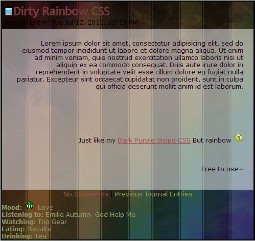 Dirty Rainbow CSS by nikkittie on DeviantArt