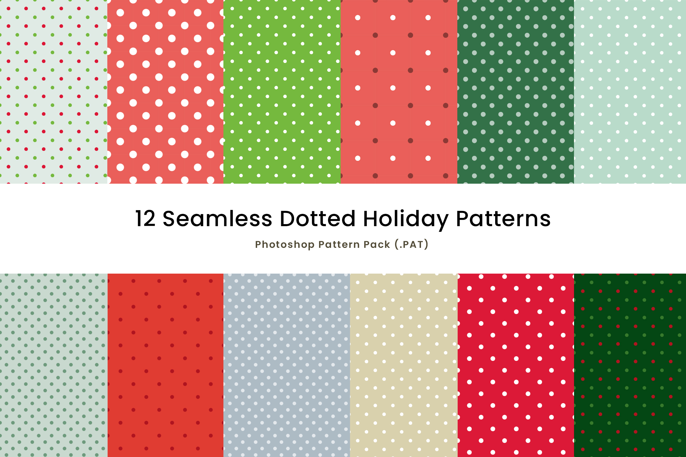 12 Seamless Dotted Holiday Patterns (freebie) by hodgepodgemafia on ...