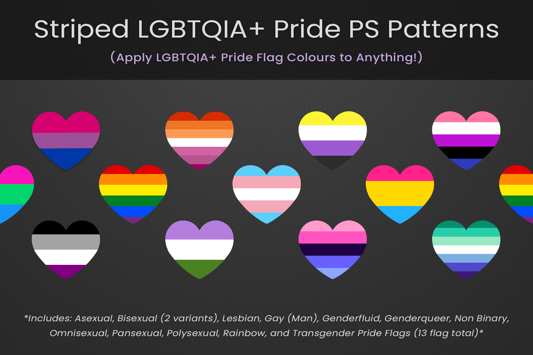 LGBTQIA Pride Striped Seamless Photoshop Patterns by hodgepodgemafia on ...