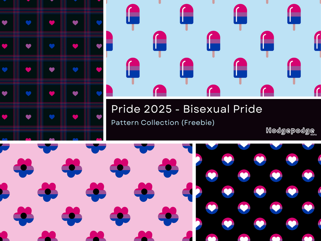 Lgbtqia Pride 2025 Bisexual Pride Patterns By Hodgepodgemafia On