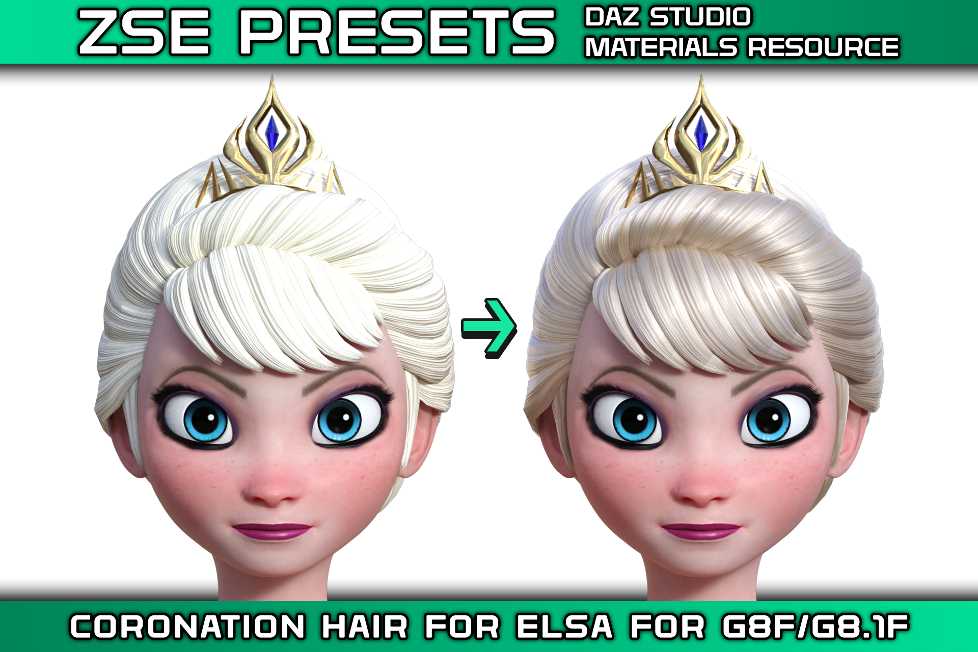 ZSE Add-ons - Coronation Hair for Elsa by ZetaSaint on DeviantArt