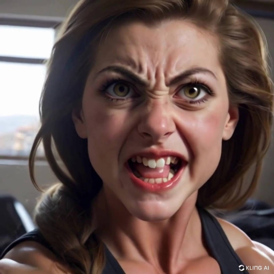 Angry muscle girl by FemaleMusclelatex on DeviantArt