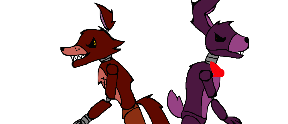 Foxy and Bonnie by randomwolfdragon on DeviantArt
