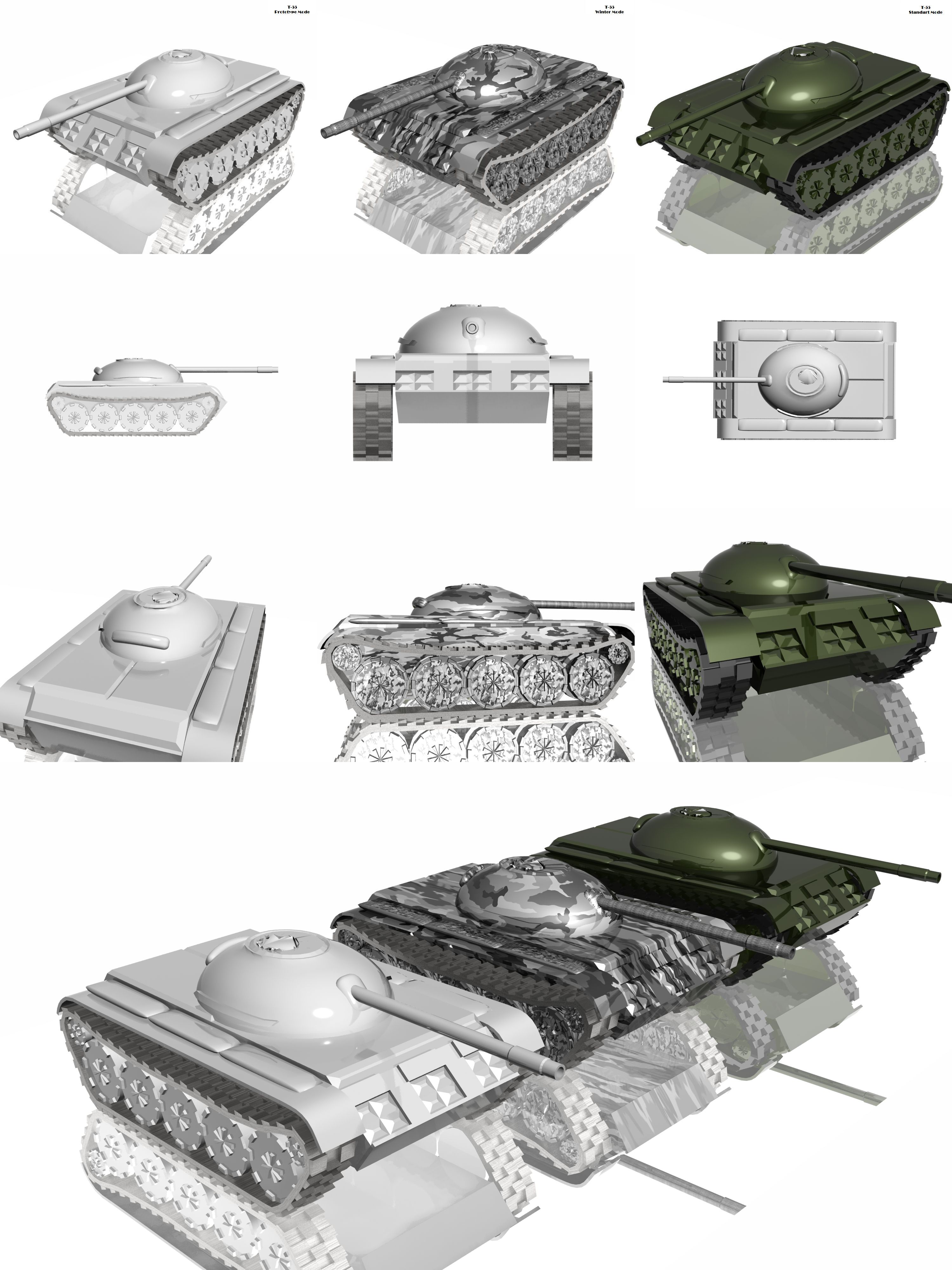 T55 Tank by ytech on DeviantArt