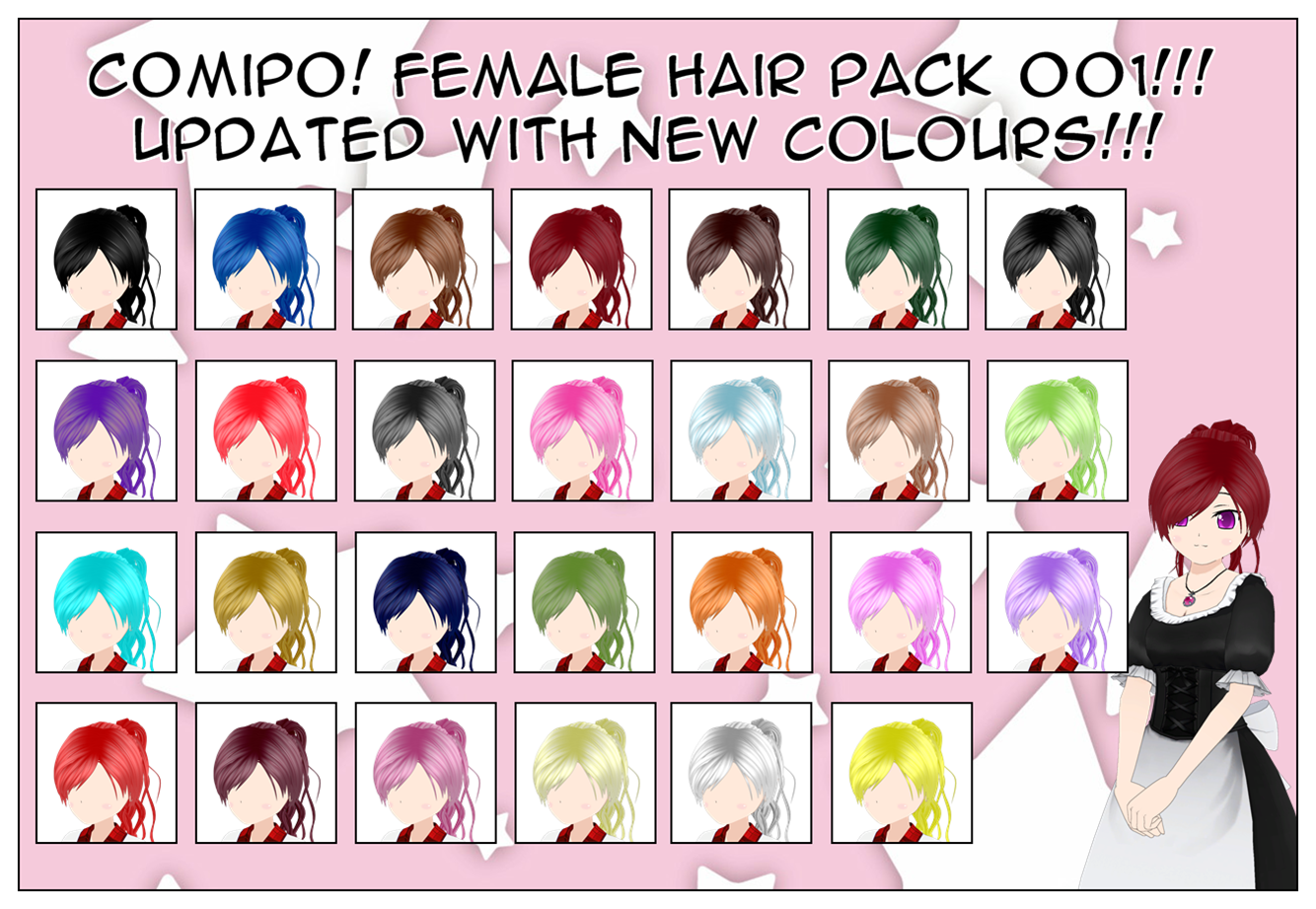 Female Hair Pack - 001 by NadeHakashi on DeviantArt