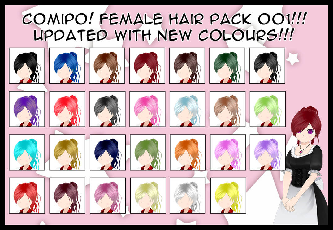 Female Hair Pack - 001 by NadeHakashi on DeviantArt