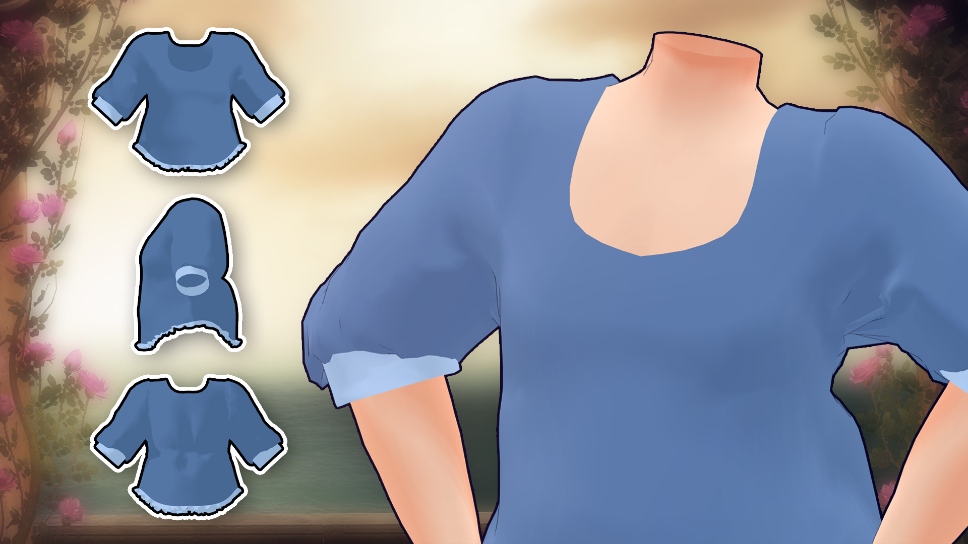 MMD | Shirt with Ruffle Trim | Download by AwesomeAme on DeviantArt