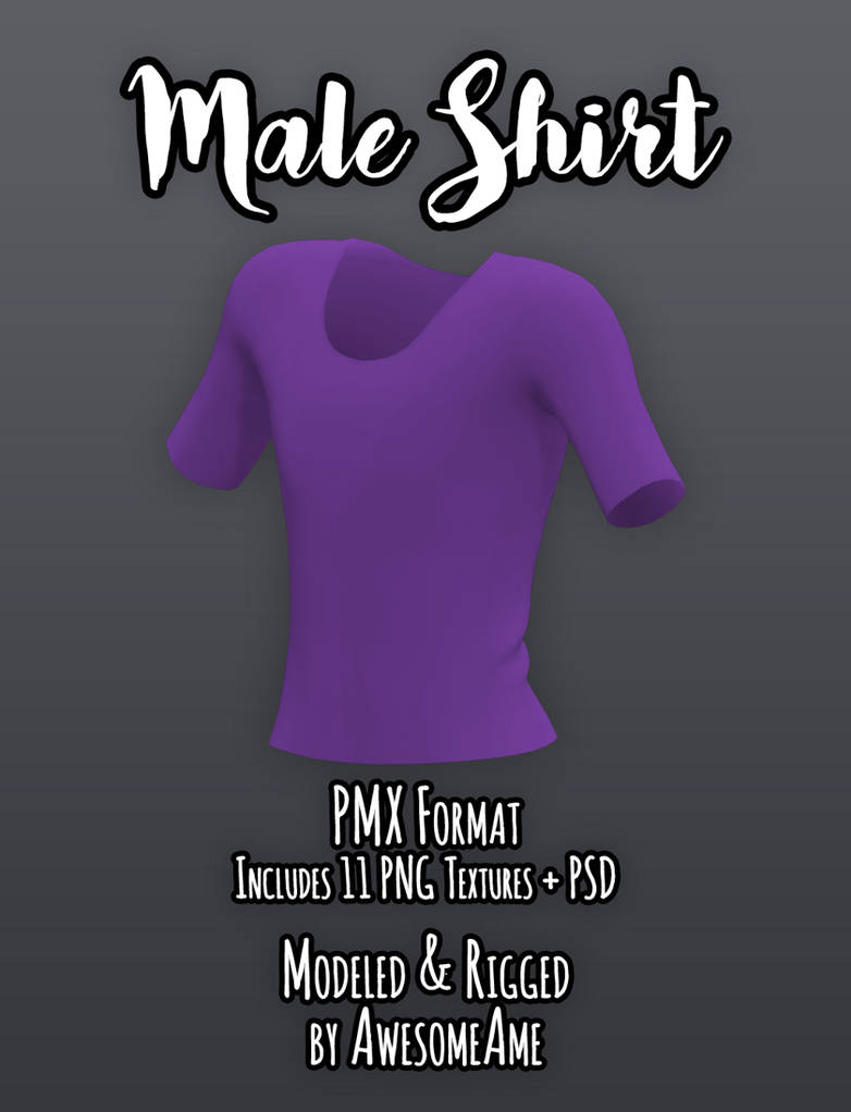 MMD | Male Shirt | Download by AwesomeAme on DeviantArt