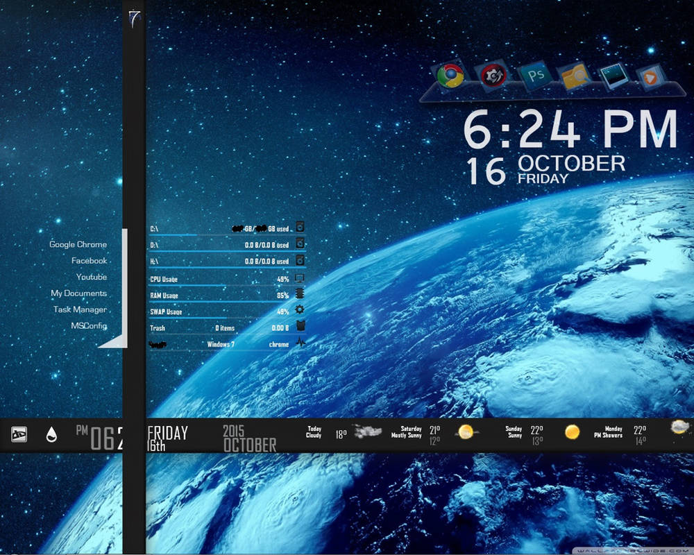 Ultimate Dark Universe | Rainmeter Skin by hzone007 on DeviantArt