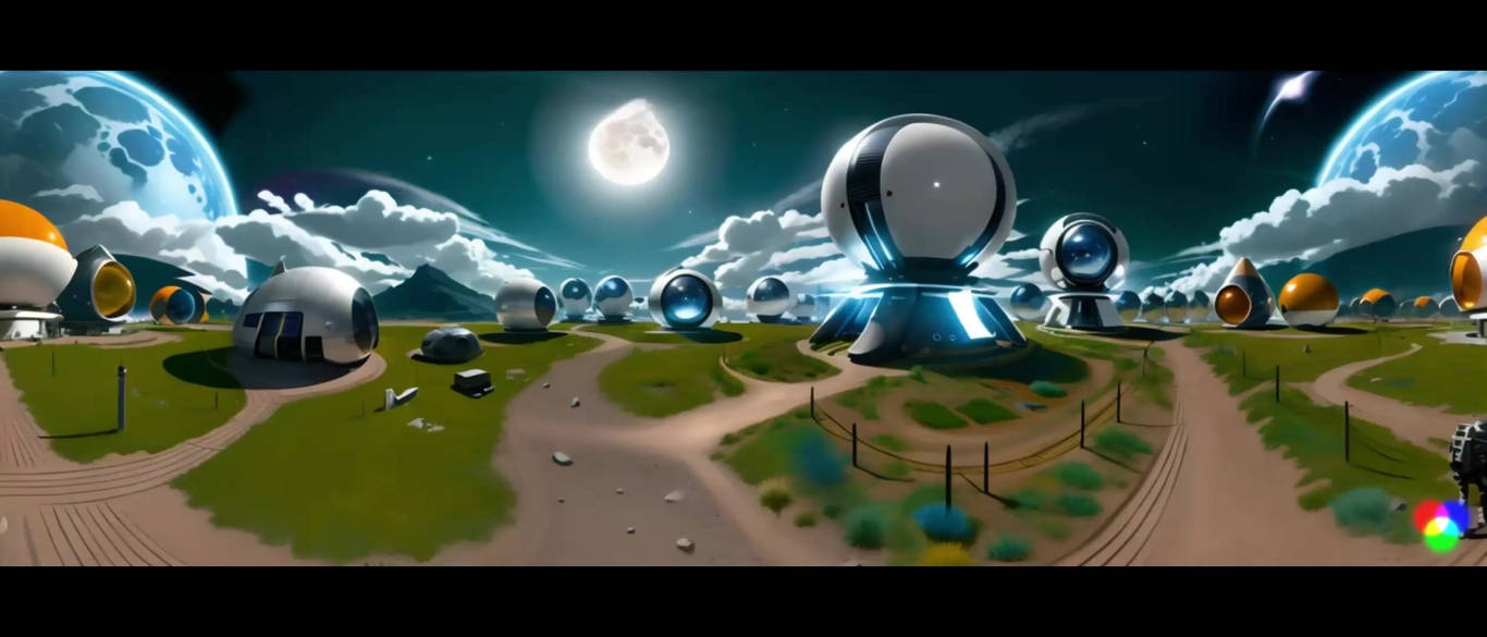 Digital_Painting of equirectangular lunar habitat by stormbiz on DeviantArt