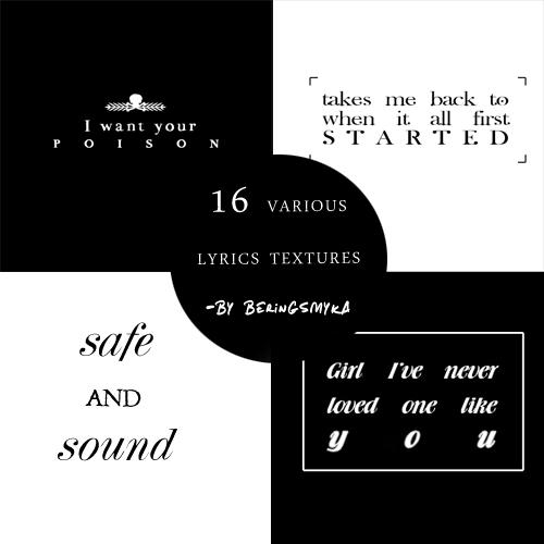 Lyric Pack by beringsmyka by standinginthetunnel on DeviantArt