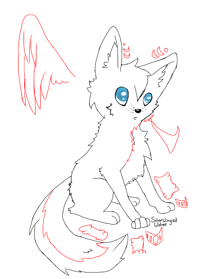 Free Fox Lineart by SilverWingedAdopts on DeviantArt