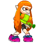 Inkling Girl Sprite - Battle Stance by ukalayla on DeviantArt