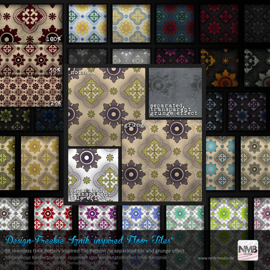98 PS CS+ Iznik inspired Floor Tile Pattern by Hexe78 on DeviantArt