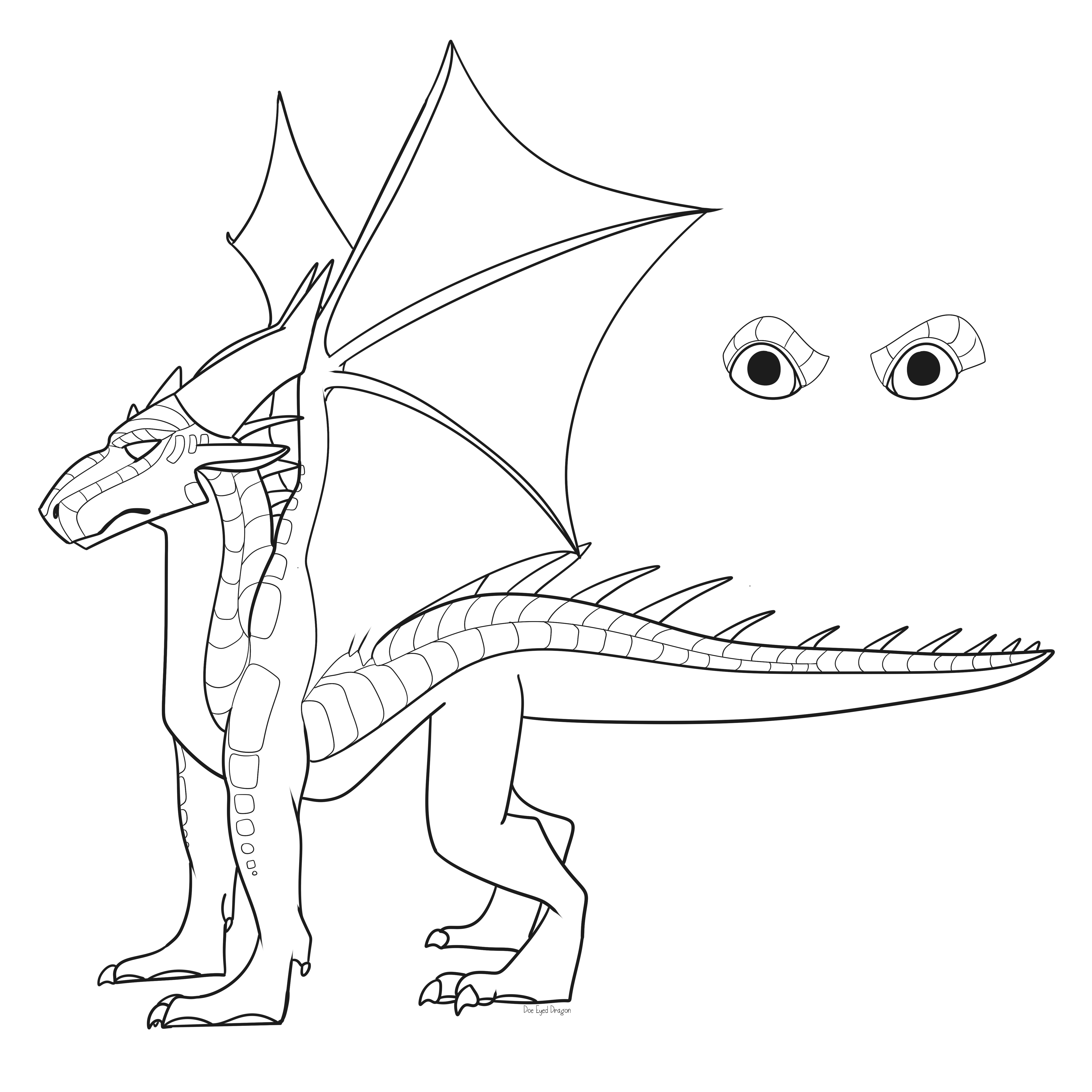 F2u stocky dragon lines [ with alternate horns ] by Doe-Eyed-Dragon on ...