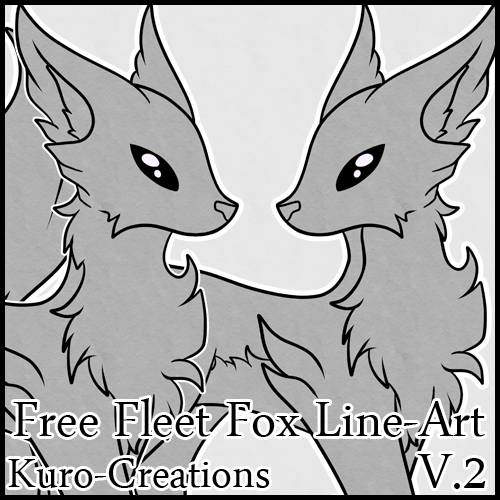 Fleet Fox Free Line-Art [V2!] by GazeCreate on DeviantArt