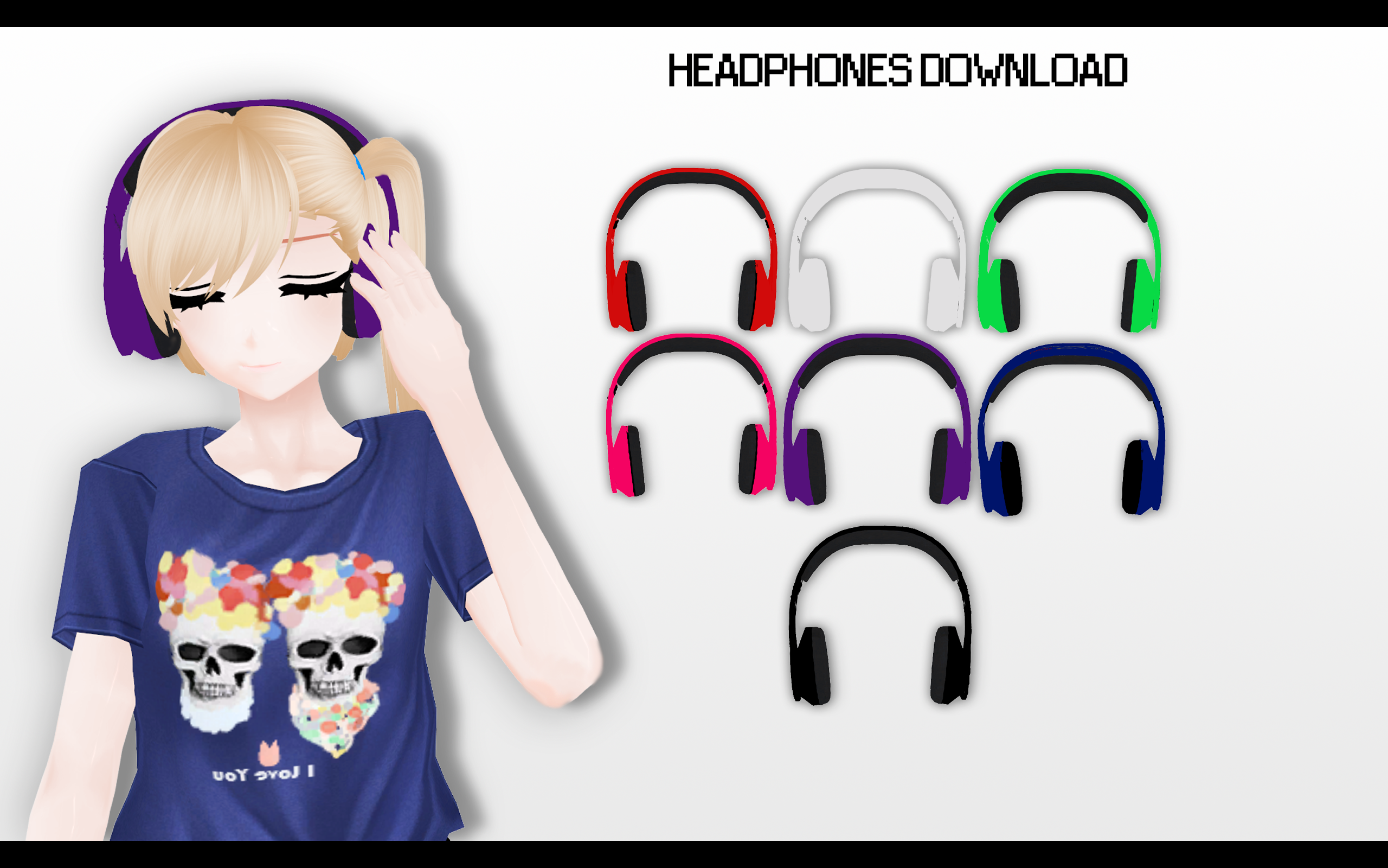 MMD Headphones DL by UnluckyCandyFox on DeviantArt
