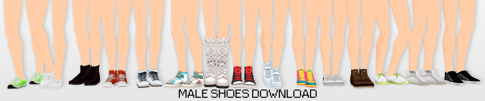MMD Male Shoes DL by UnluckyCandyFox on DeviantArt