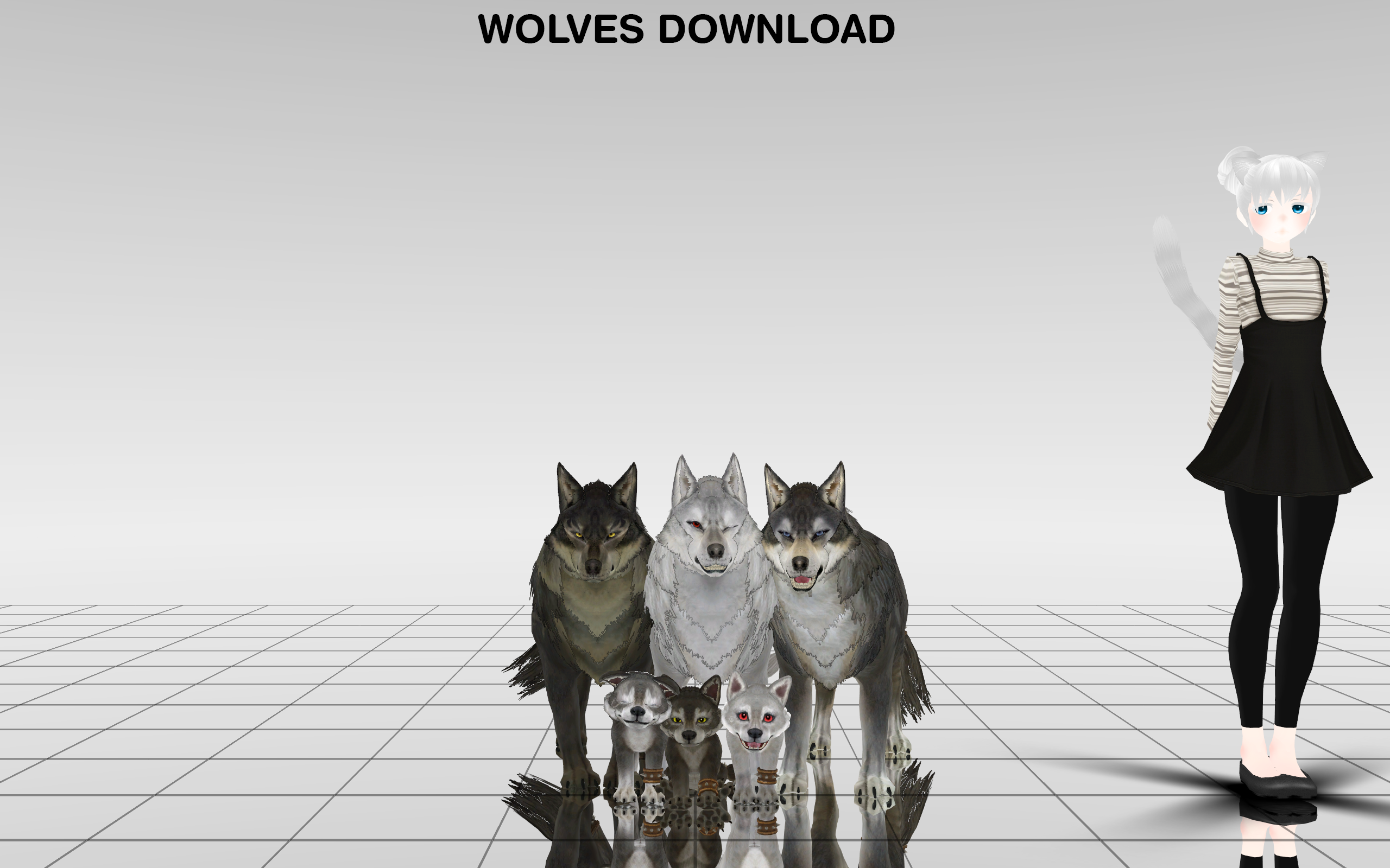 MMD Wolves DL by UnluckyCandyFox on DeviantArt