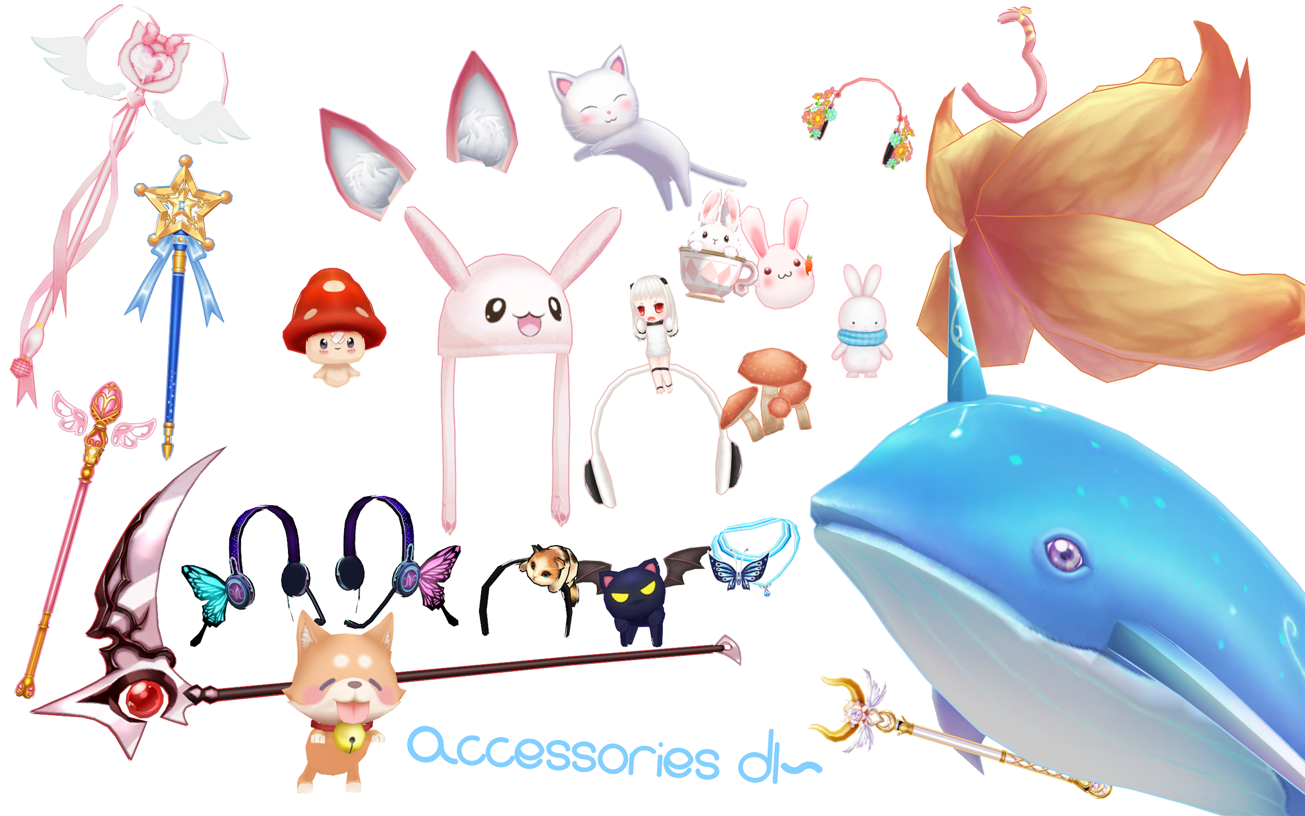 [MMD DL] random accessories by UnluckyCandyFox on DeviantArt