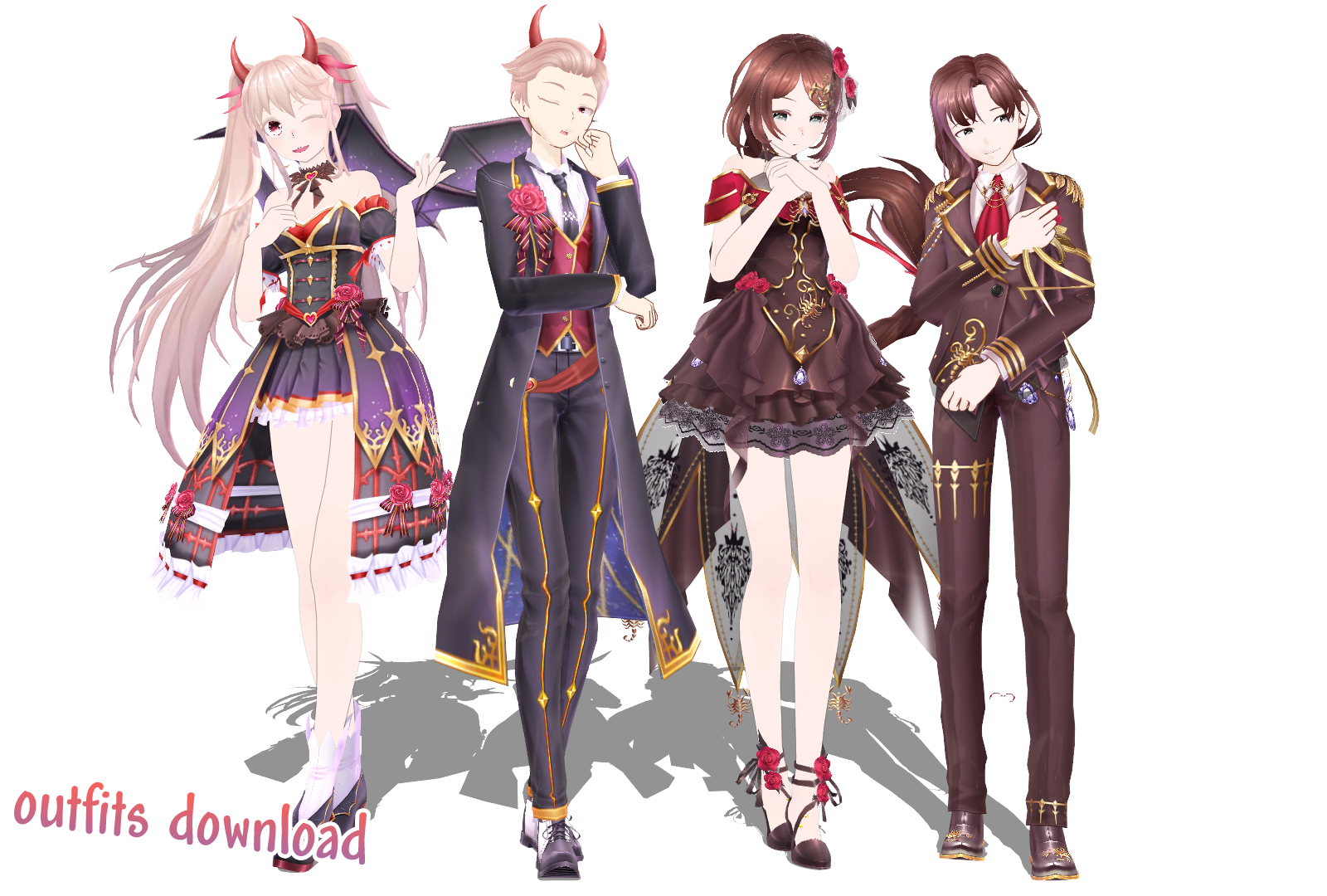 [MMD DL] outfits download by UnluckyCandyFox on DeviantArt