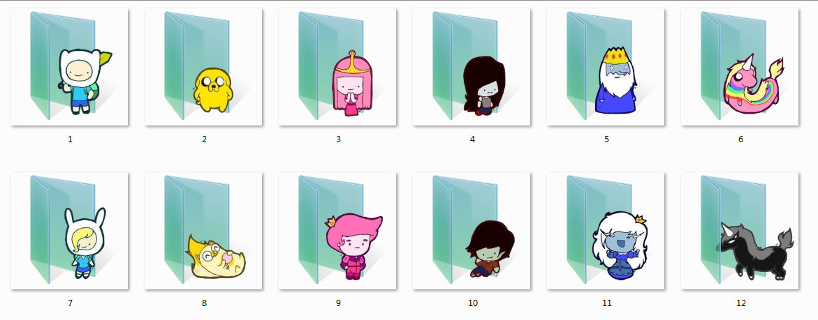 Adventure Time Folder Icons by Ginokami6 on DeviantArt