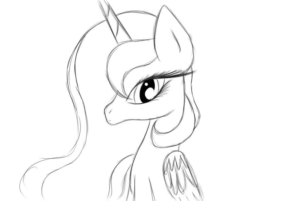 Princess Luna Sketch by derpy11 on DeviantArt