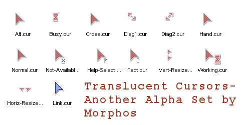 Red Alpha Blended Cursors by morphos on DeviantArt