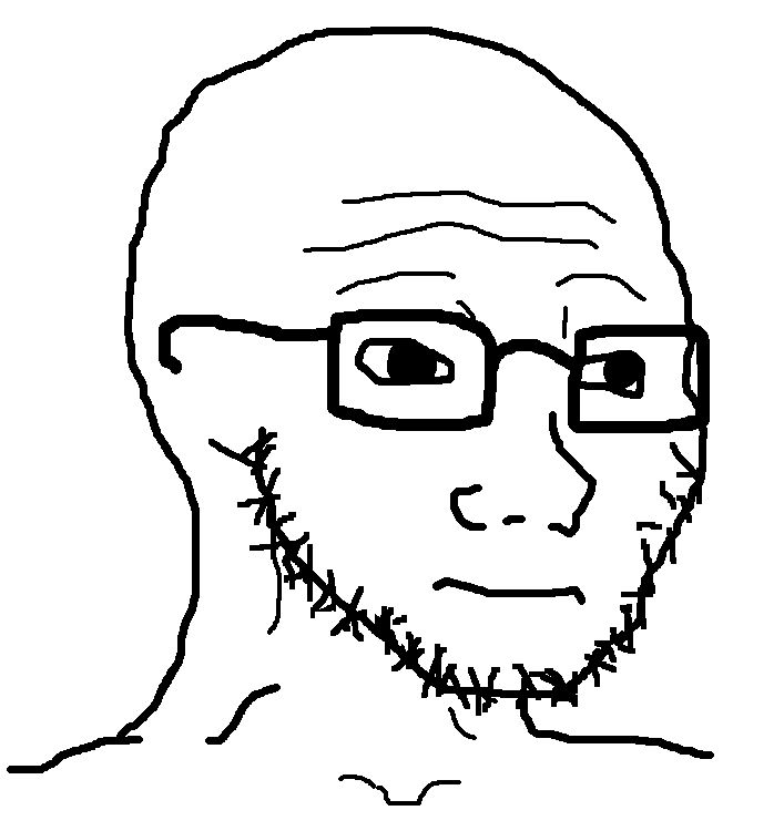 Wojak When he Grows a Beard and Glasses by Can-Frog on DeviantArt