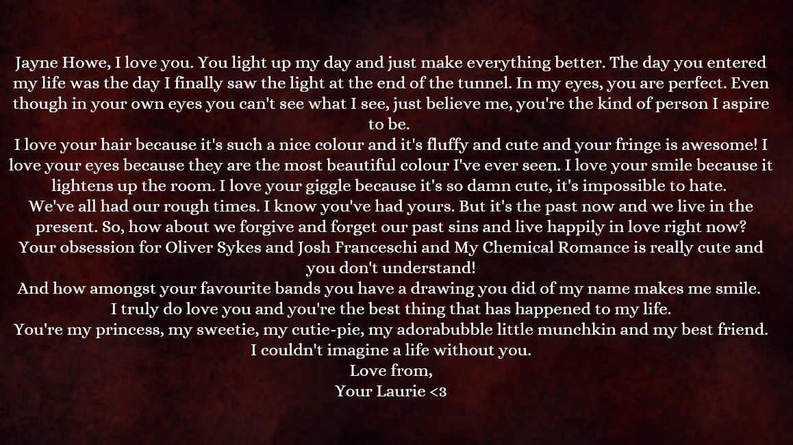 Love Letter For Jayne by little-blonde-moment on DeviantArt