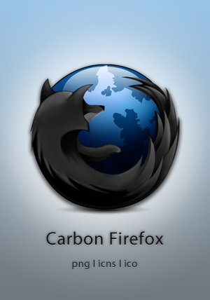 Black Mozilla Firefox Icon