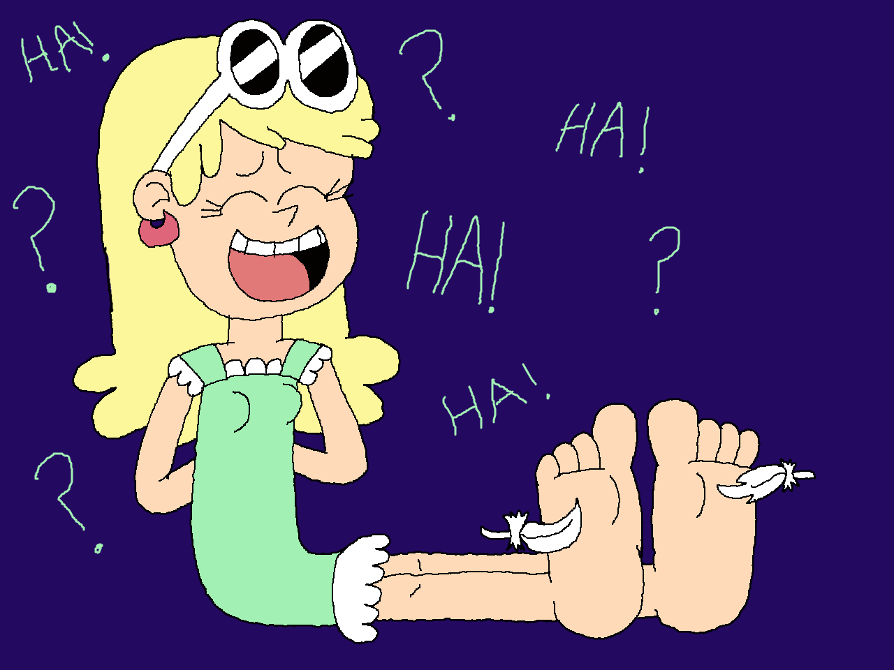 Leni Loud Tickled by Axmarsonicfan121 on DeviantArt