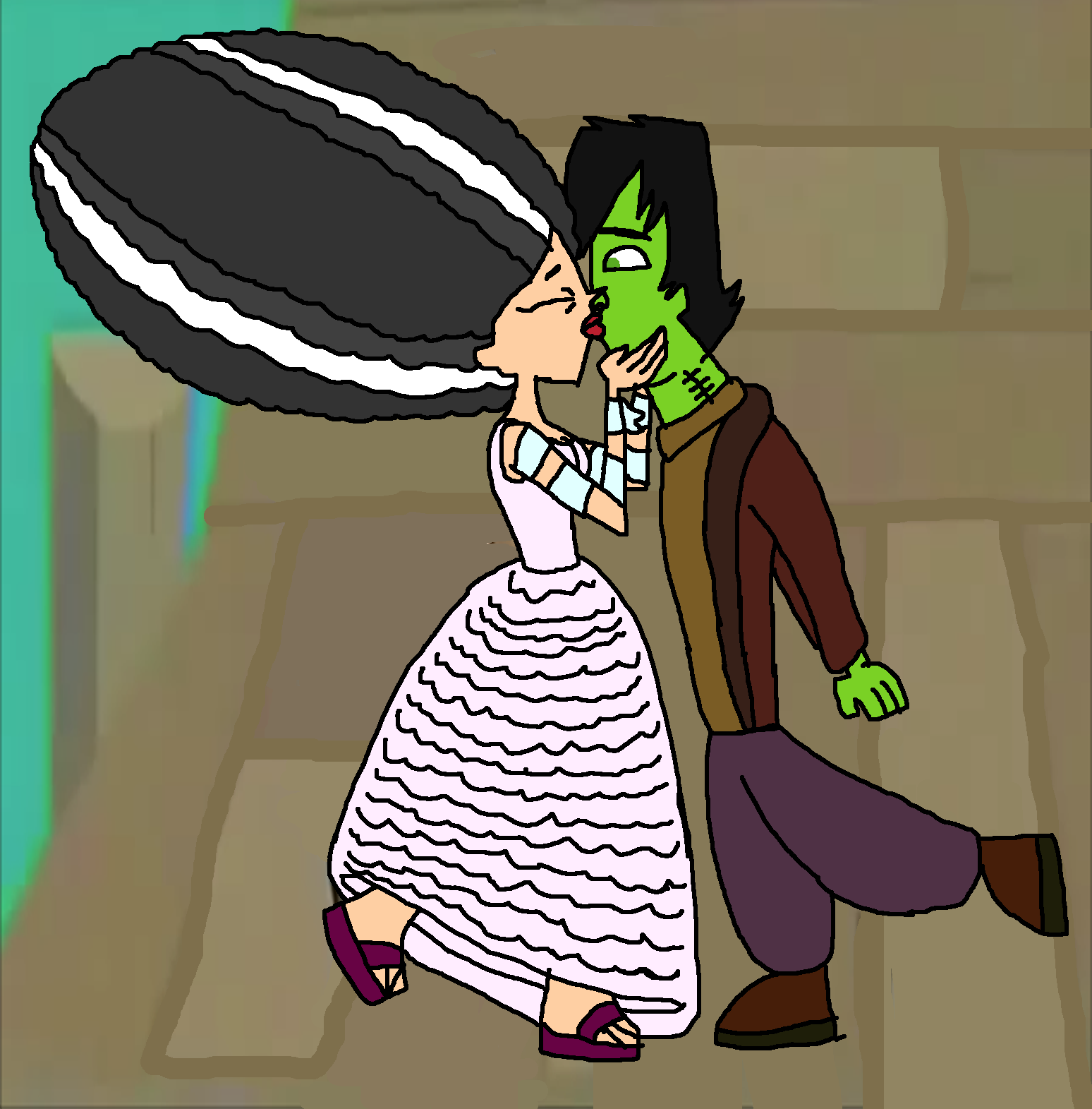 TDI Heather and Trent Frankenstein Kiss #75 by bigpurplemuppet99 on ...