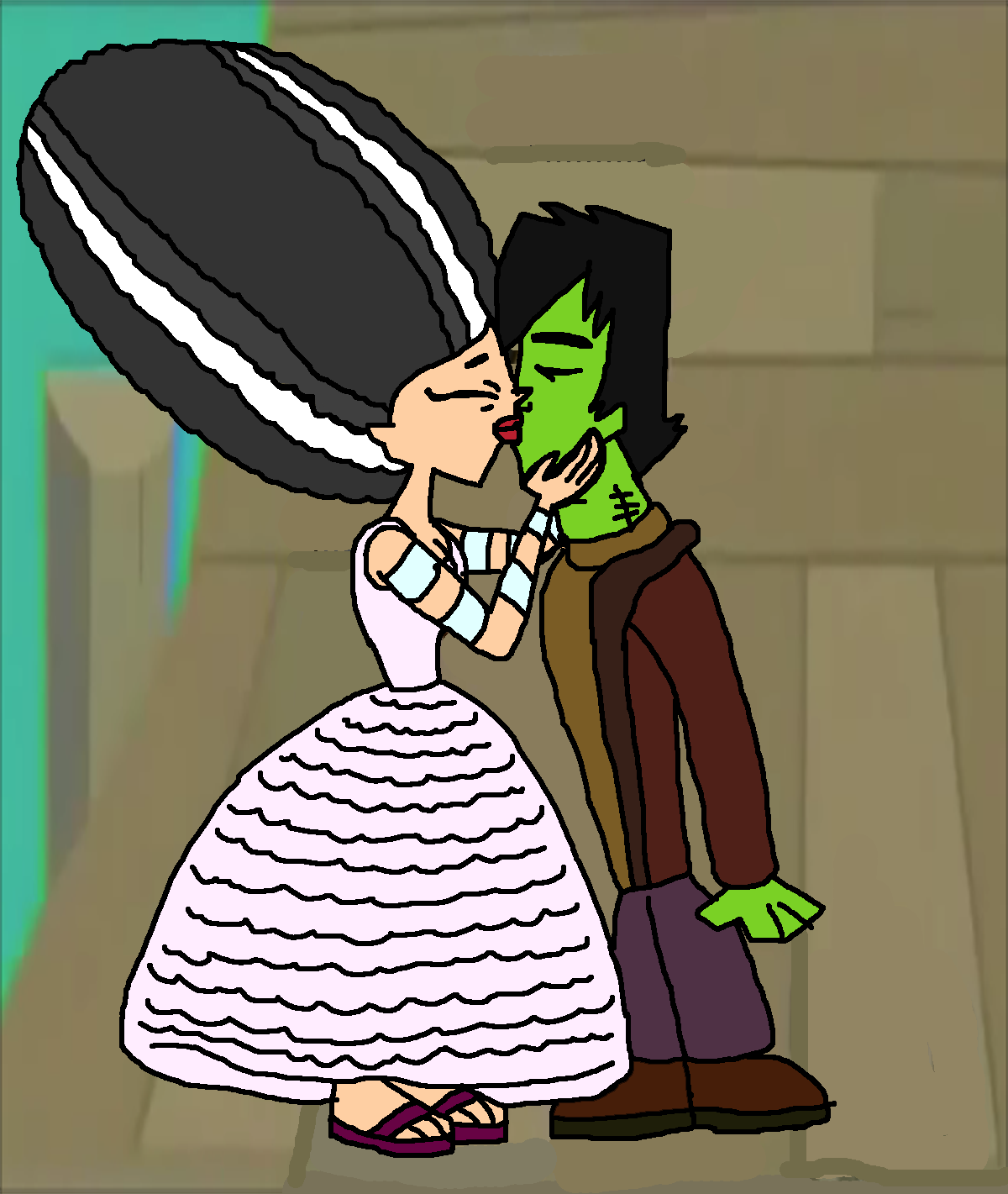 TDI Heather and Trent Frankenstein Kiss #82 by bigpurplemuppet99 on ...