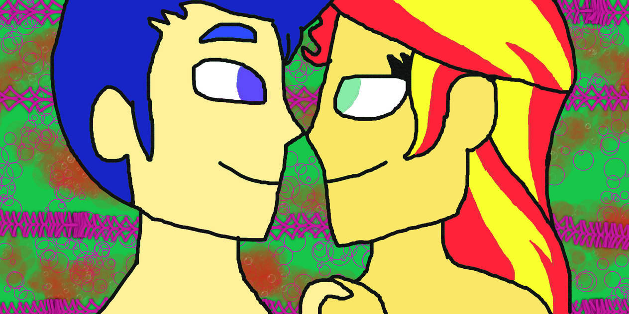 Flash Sentry x Sunset Shimmer 3D4D Art Trade by bigpurplemuppet99 on DeviantArt