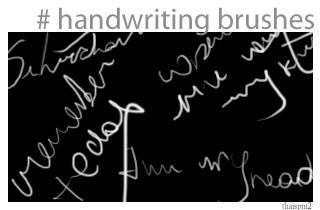 Handwriting brushes by thaispm2 on DeviantArt