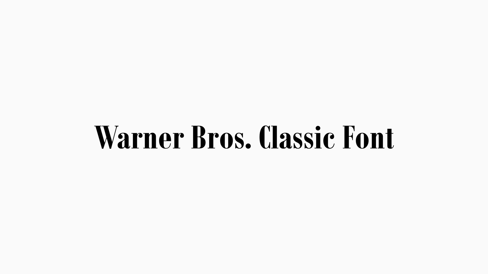 Warner Bros. Classic Font by Charlieaat on DeviantArt