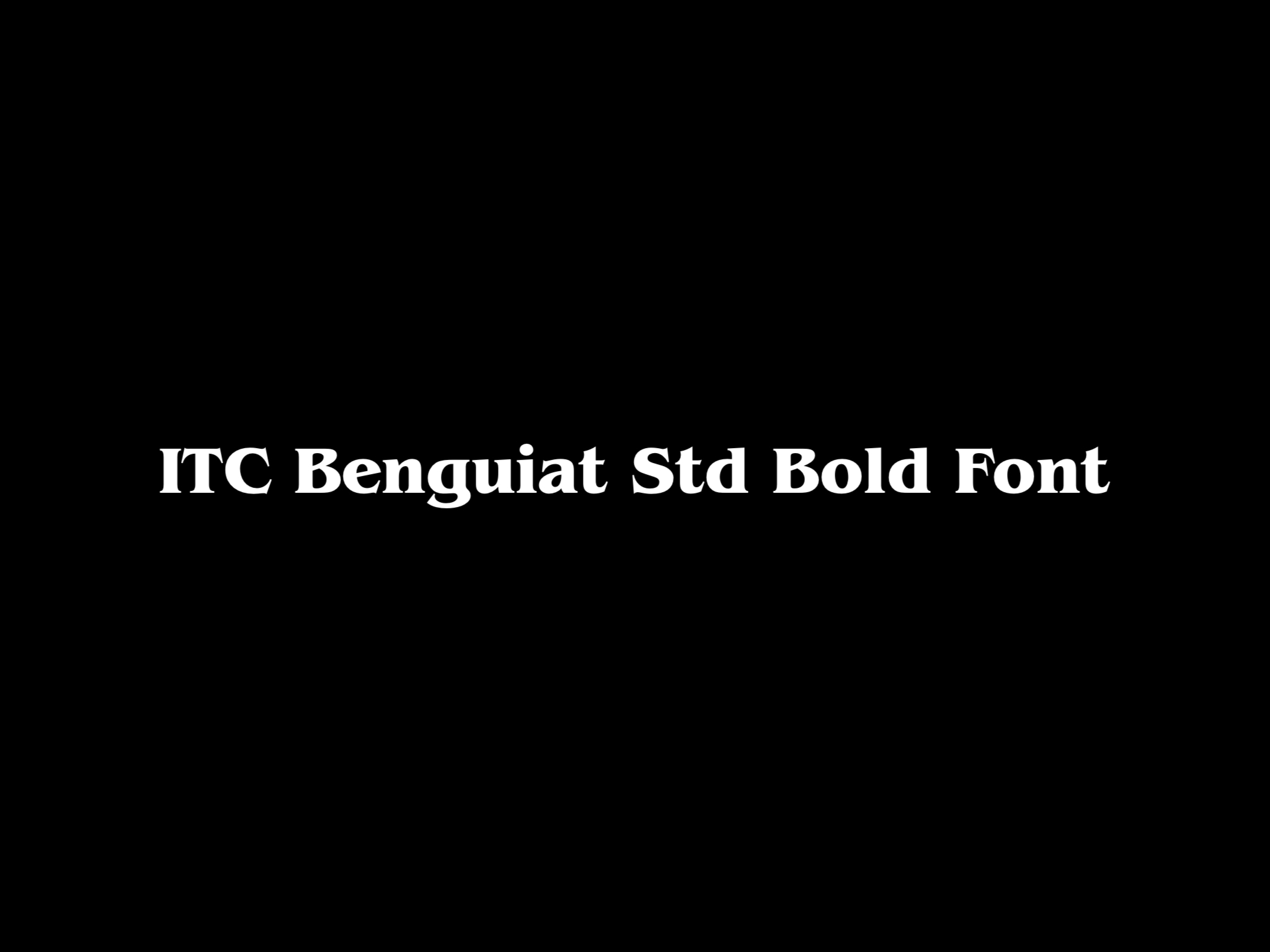 ITC Benguiat Std Bold Font by Charlieaat on DeviantArt