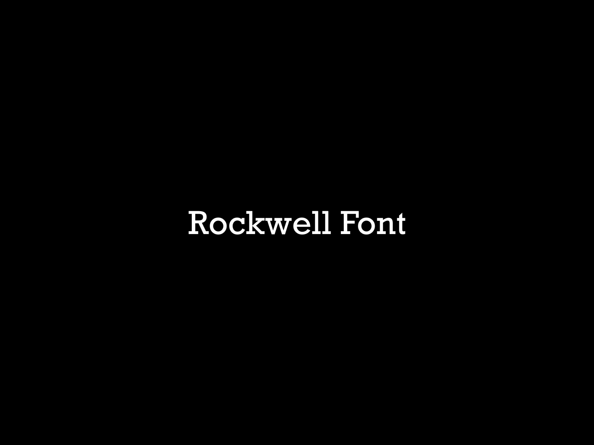 Rockwell Font by Charlieaat on DeviantArt