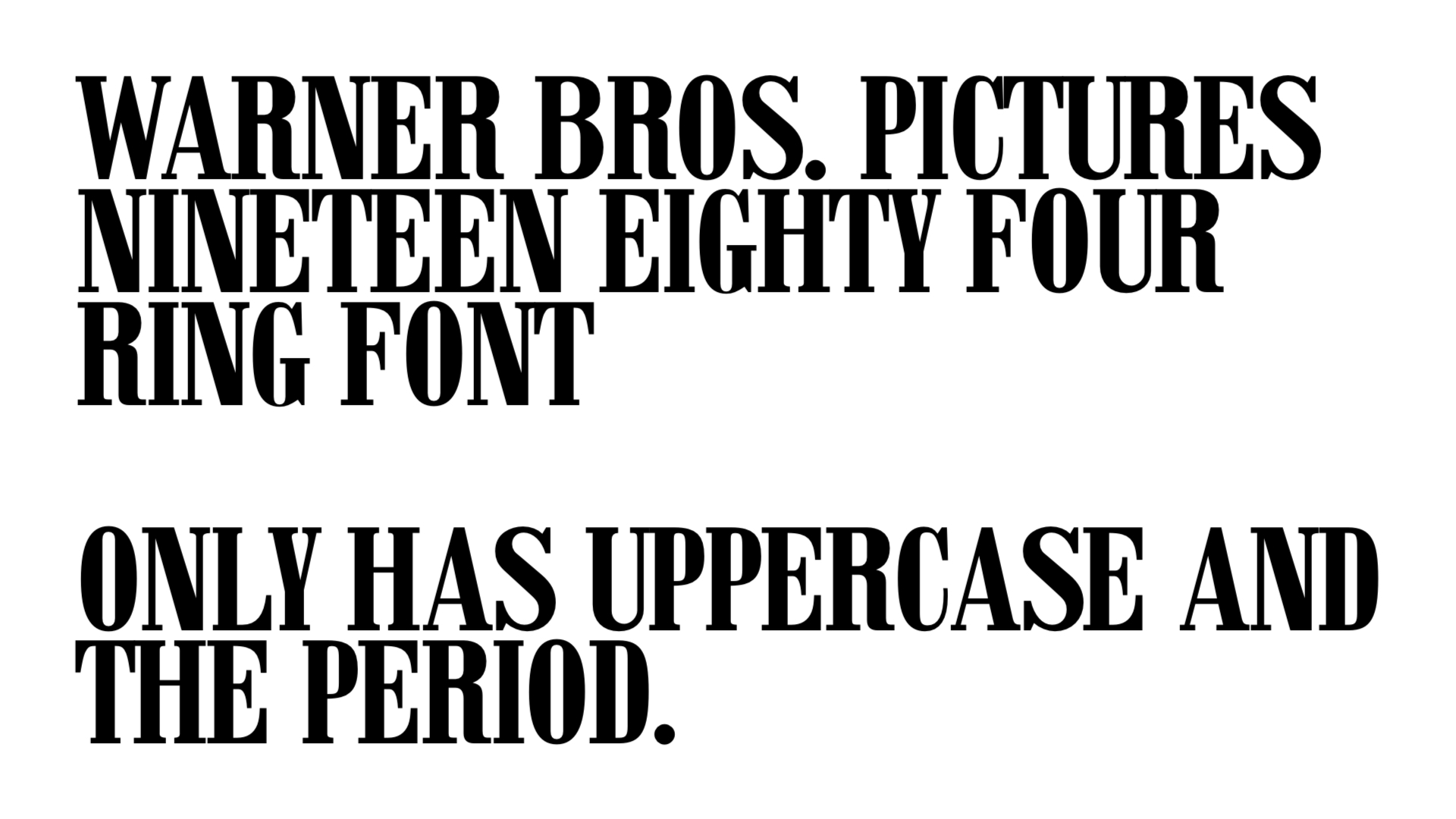 Warner Bros. Pictures 1984 Ring Font by Charlieaat on DeviantArt