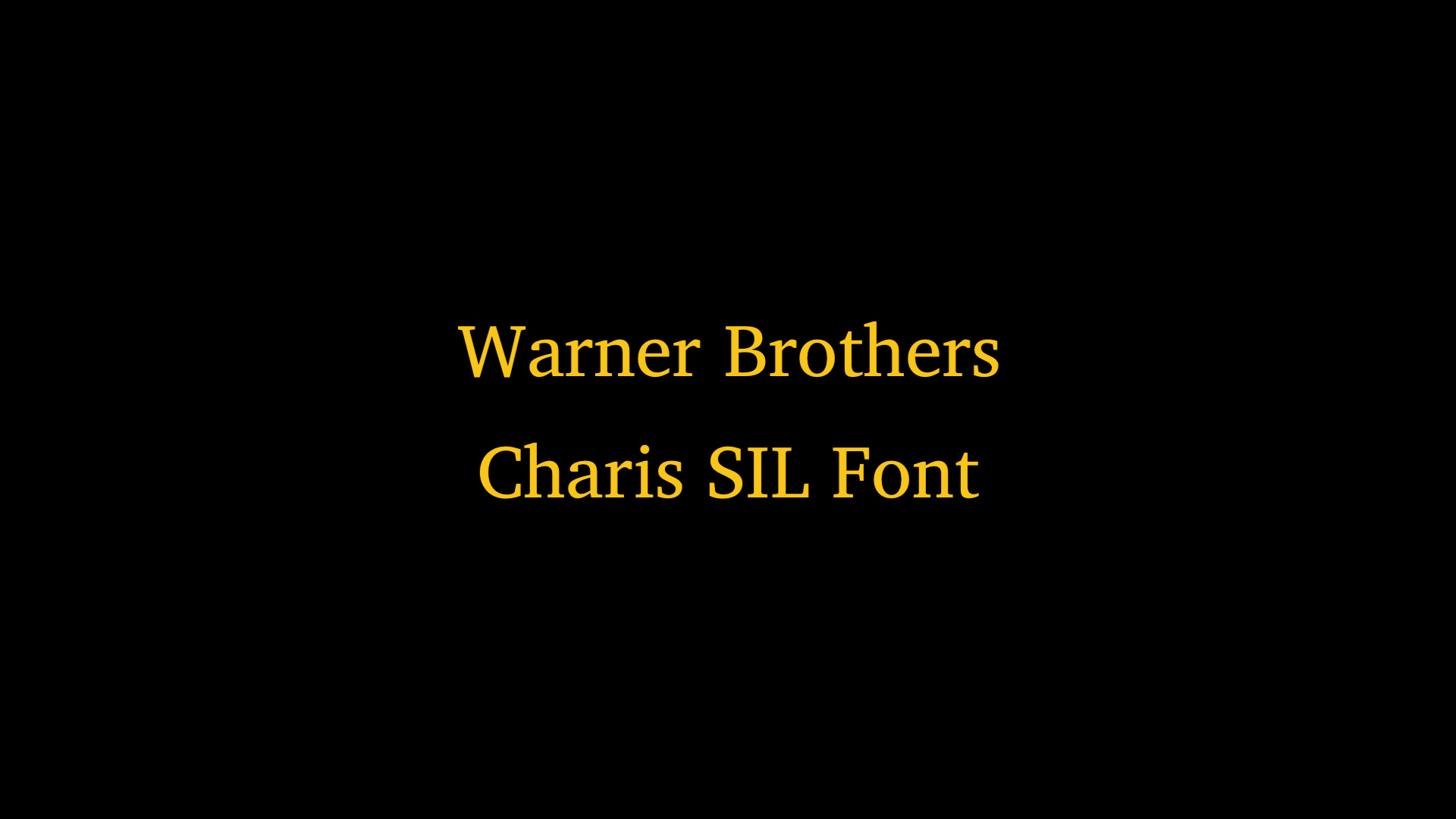 Warner Brothers Charis SIL Font by Charlieaat on DeviantArt