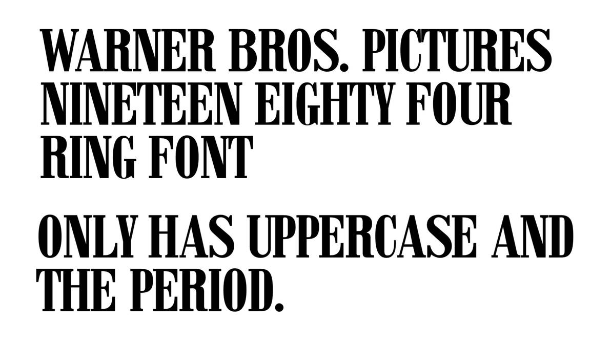 Warner Bros. Pictures 1984 Ring Font by Charlieaat on DeviantArt