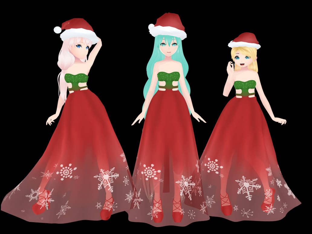 MMD Christmas Girls Pack 1 DL (Moved) by Starlight-Enterprise on DeviantArt