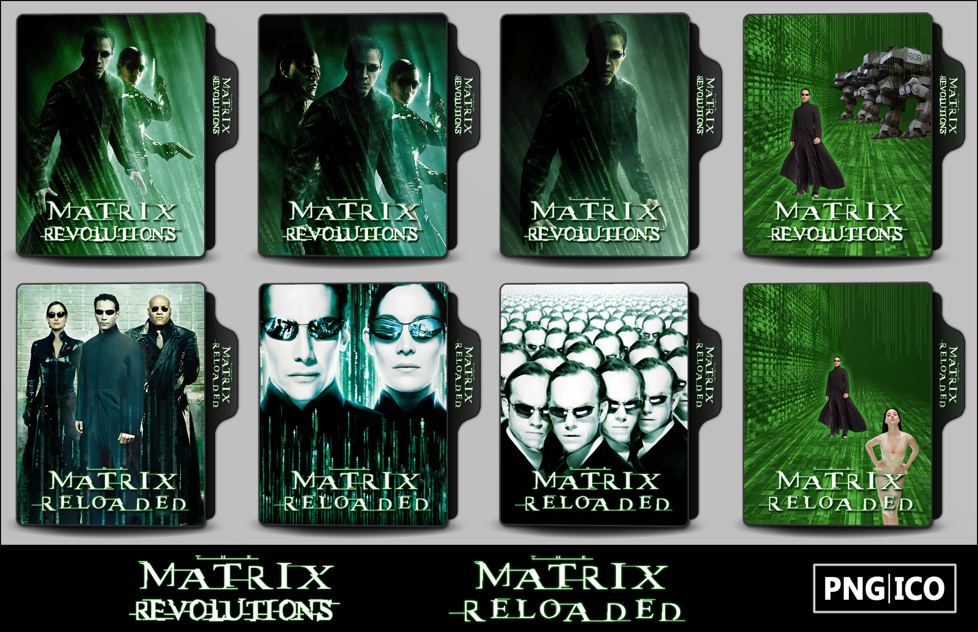 The Matrix 2-3 Folder Icons by OnlyStyleMatters on DeviantArt