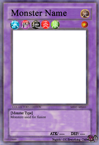 Monster Card Template :fusion: by YGO-GX-TEC on DeviantArt