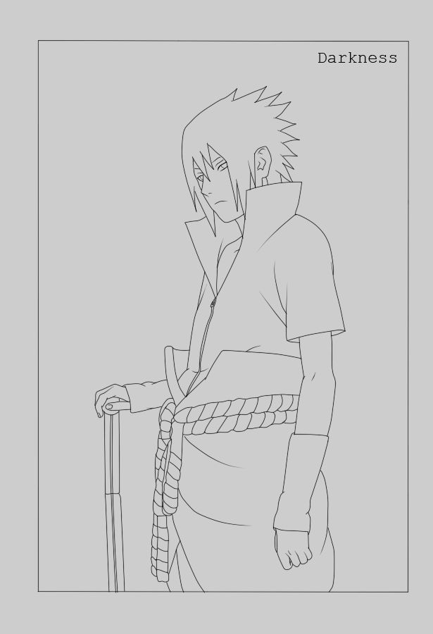 Sasuke Uchiha 408 cover lineart by DarkNyash on DeviantArt