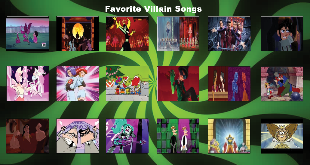 My Favorite Villain Songs by DakotaxAnimations on DeviantArt