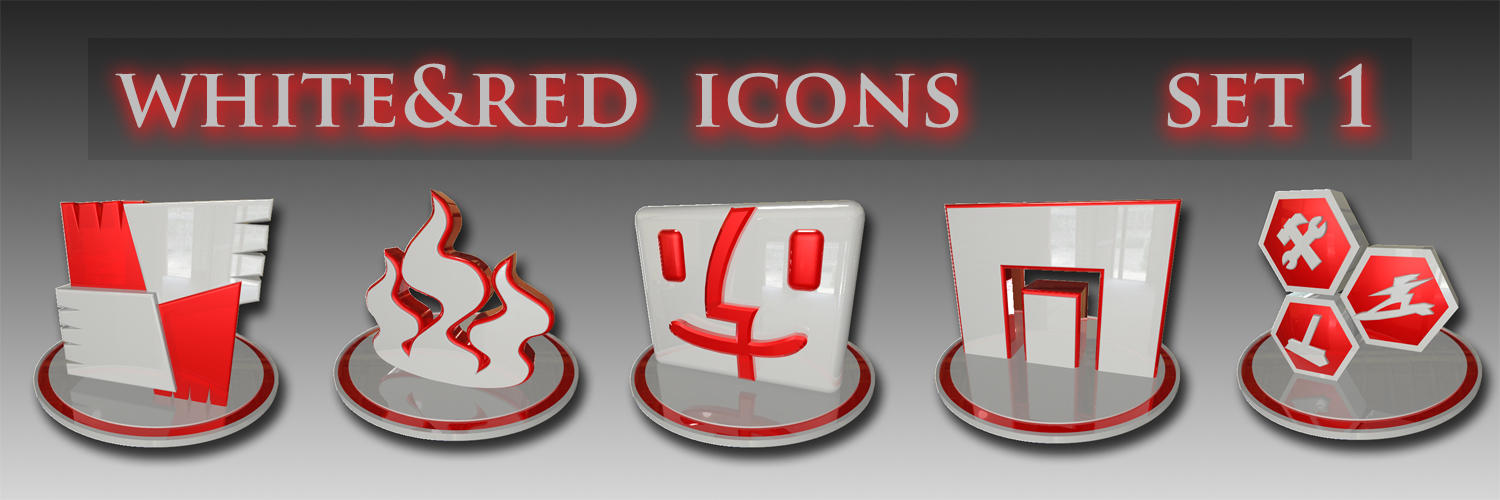 white and red icons set 1 by xylomon on DeviantArt