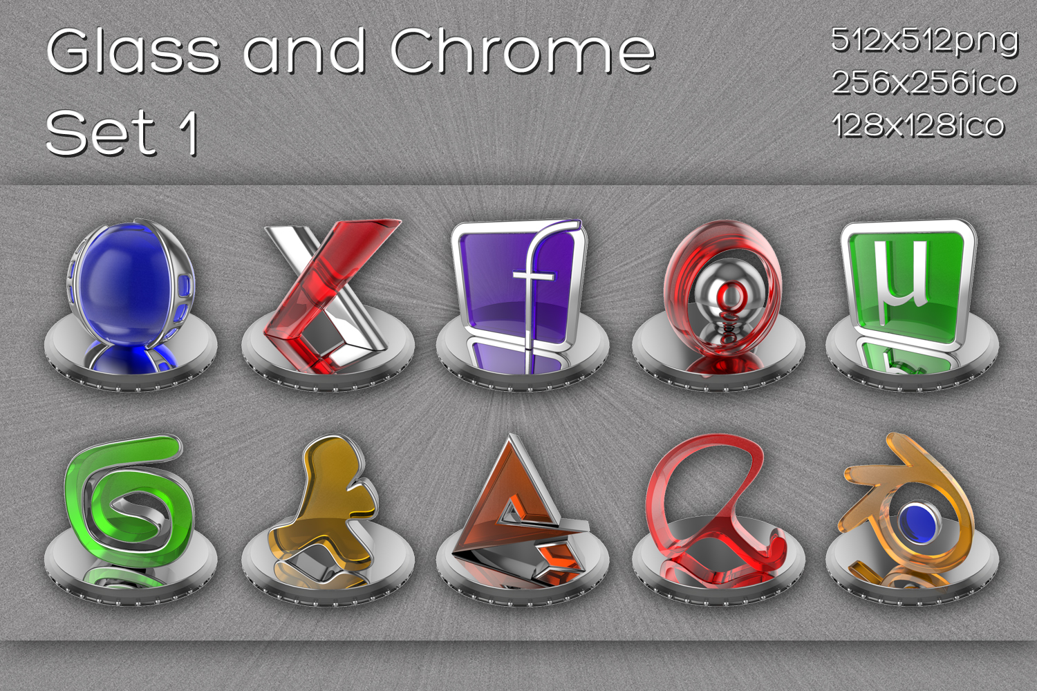 glass and chrome icons set 1 by xylomon on DeviantArt