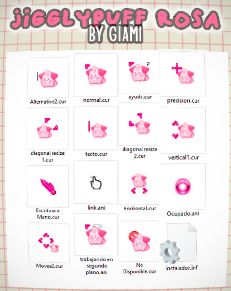 Cursor Jigglypuff Rosa By Giami by Gia124 on DeviantArt